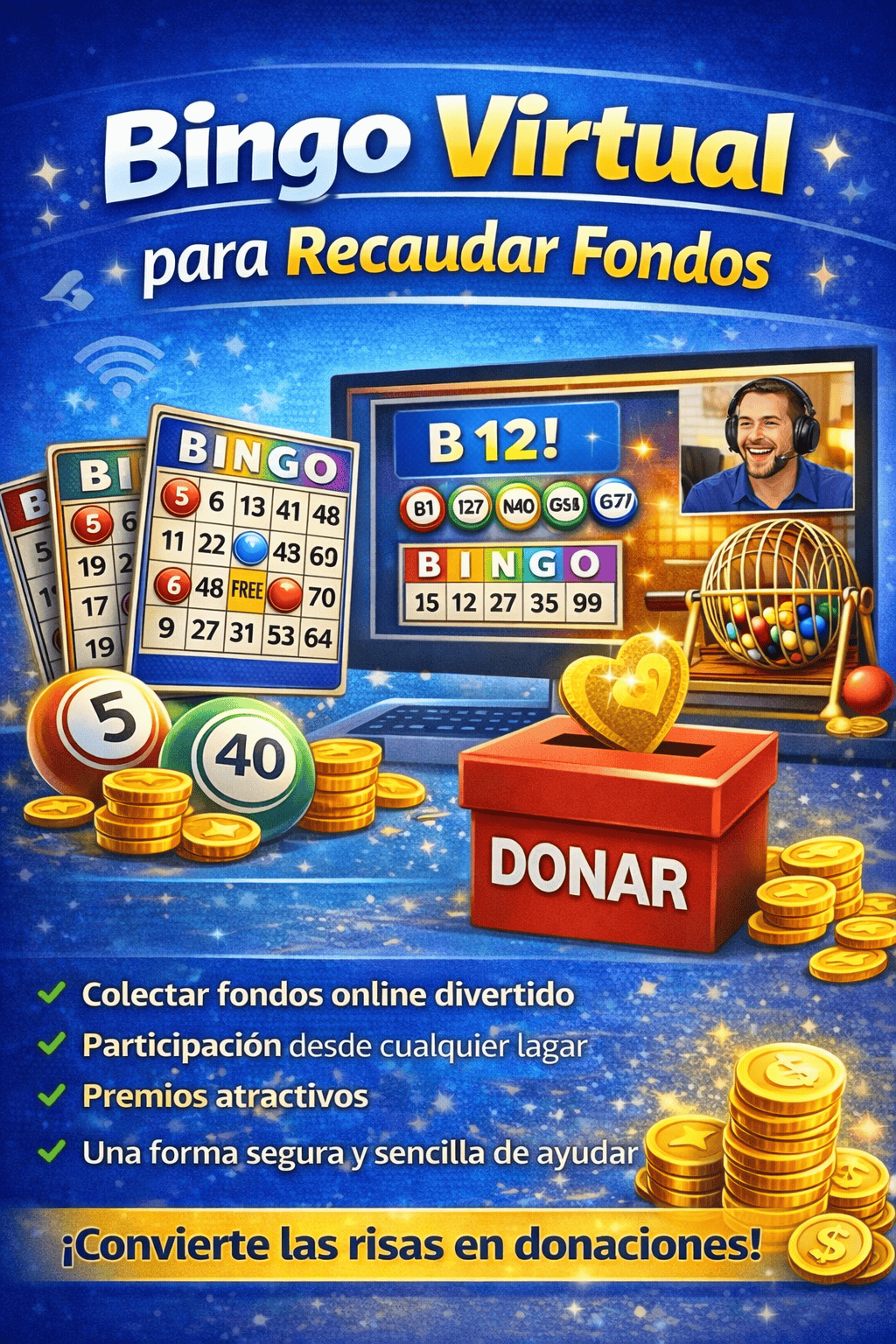 Bingo virtual para recaudar fondos - Juega Bingo Gratis